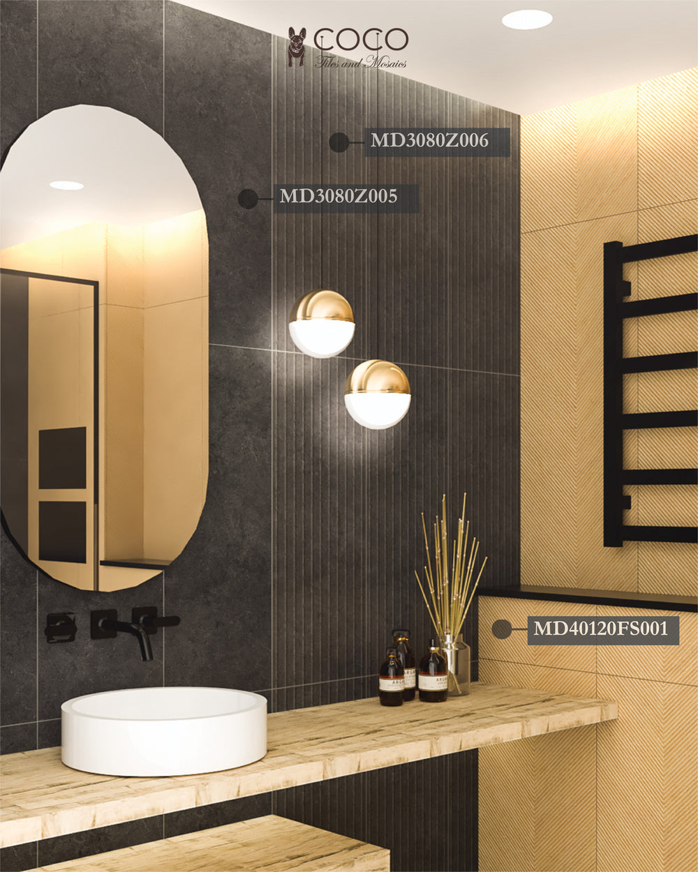 Shop Decorative Tiles Online – Whispers of Zen Grey: CoCo Tiles and Mosaics, Australia – COCO ...