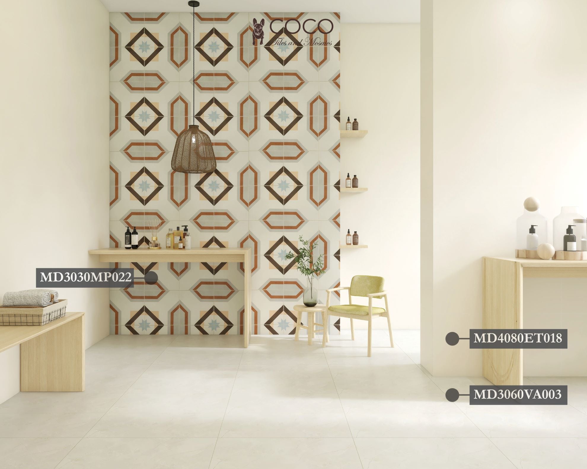 Geometry Bohemian Patterned Tile | Geometry Bohemian Series A Touch of ...