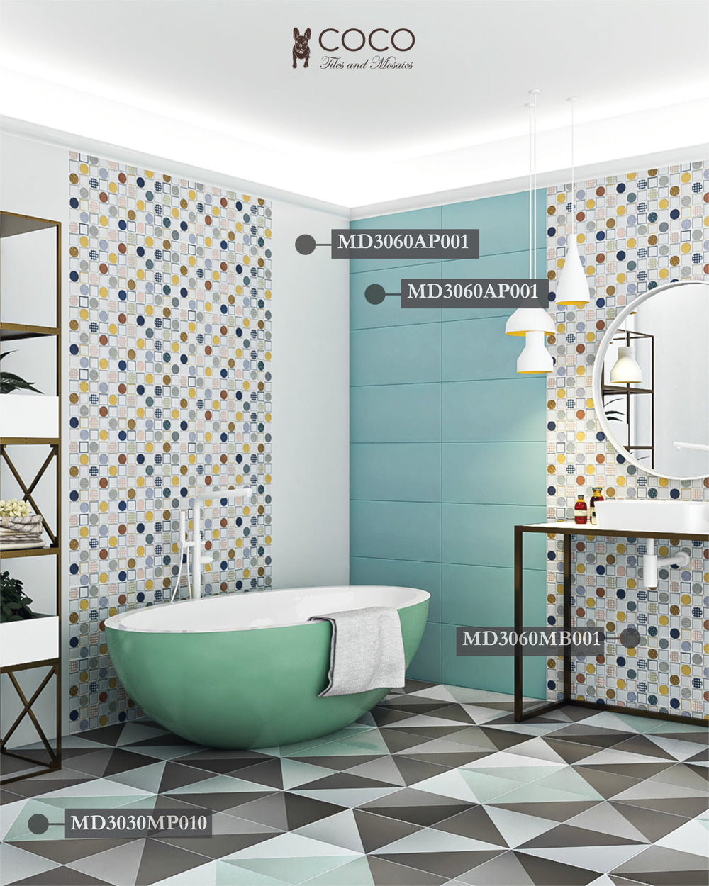 Mix Plain Coloured Tile | Shop The Look | Coco Tiles – COCO Tiles and ...