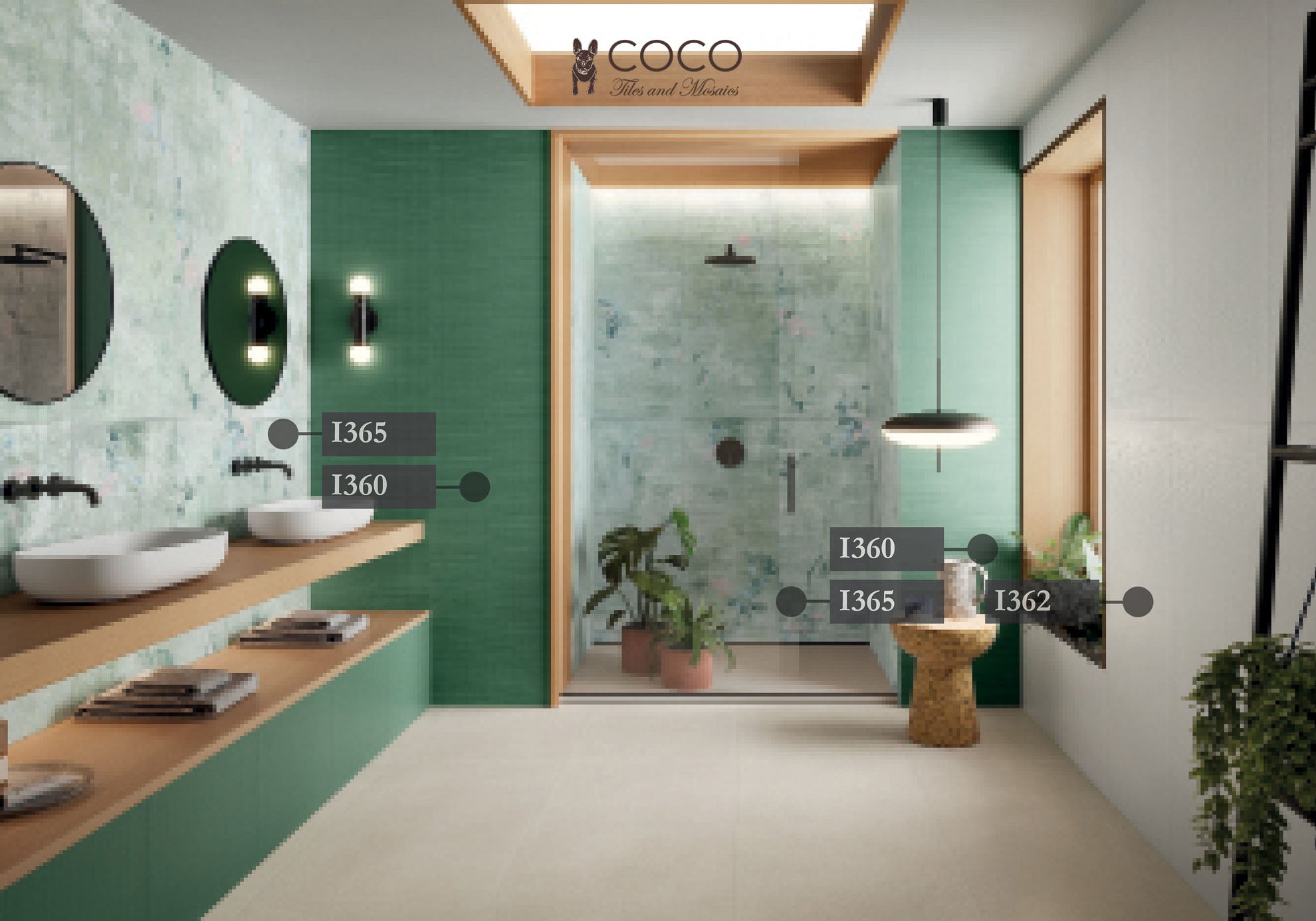 Indoor Garden & Pastel Wall Tiles | Babylon Series | COCO Tiles and Mosaics