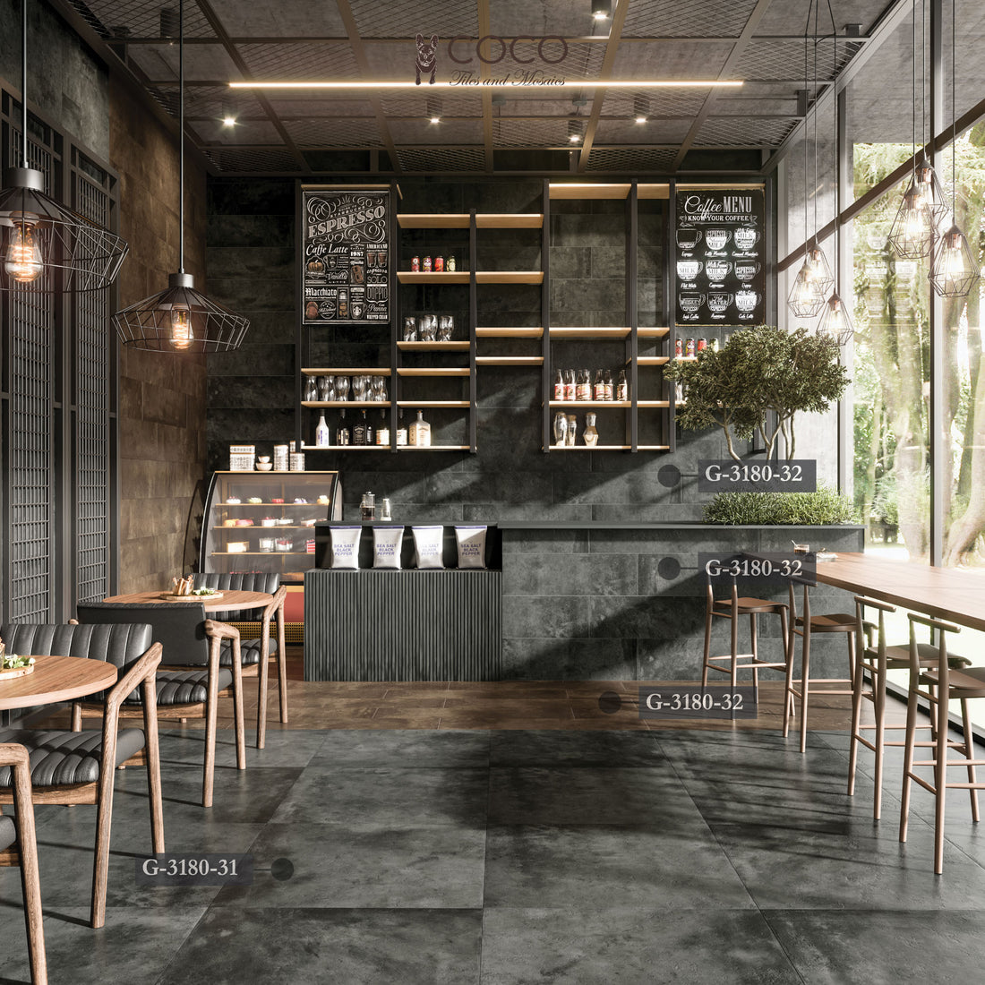 Graphite Grounds – COCO Tiles and Mosaics