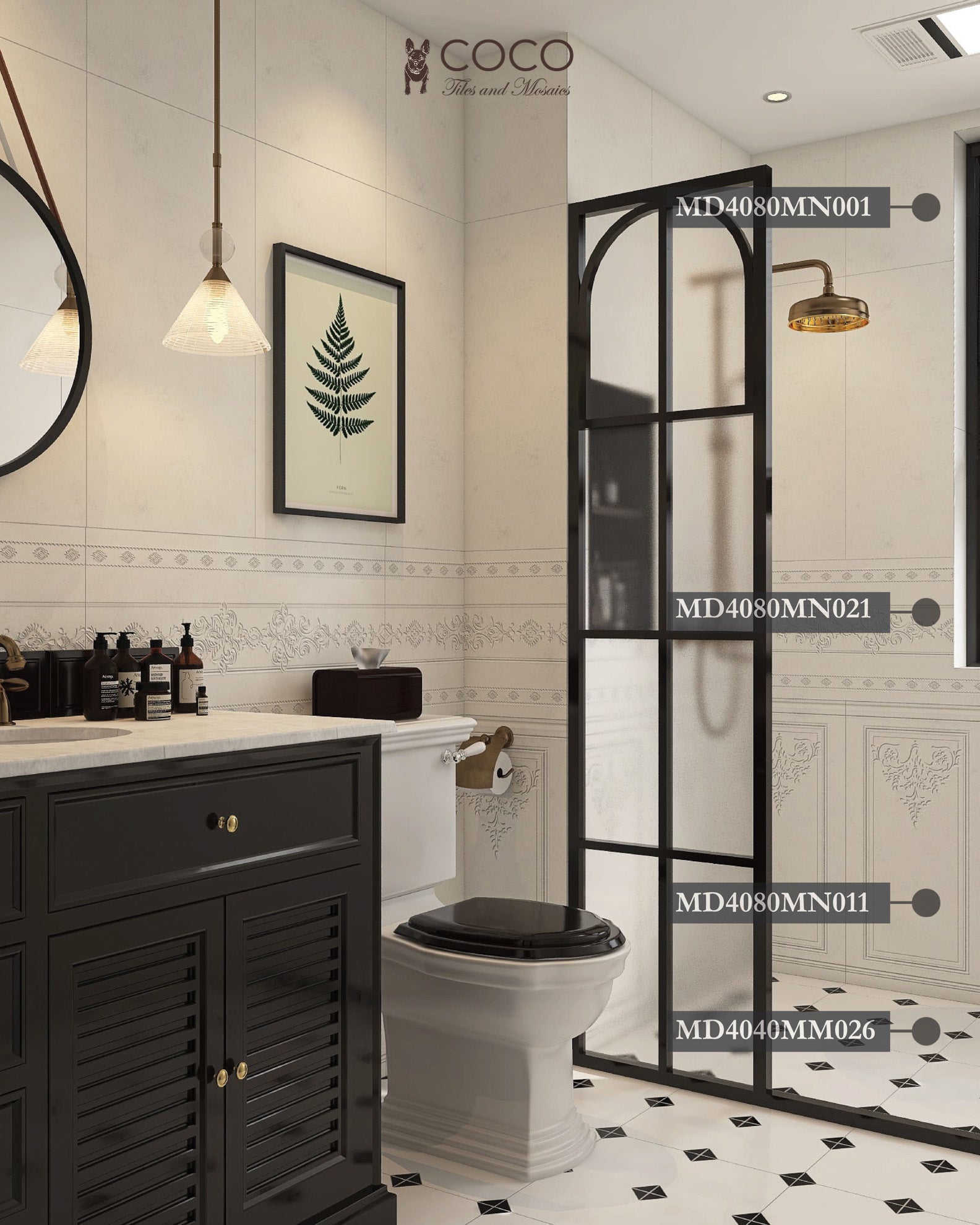 Noir Quad: Modern Black & White Tile | Metro Mod Series | COCO Tiles & Mosaics – COCO Tiles and ...