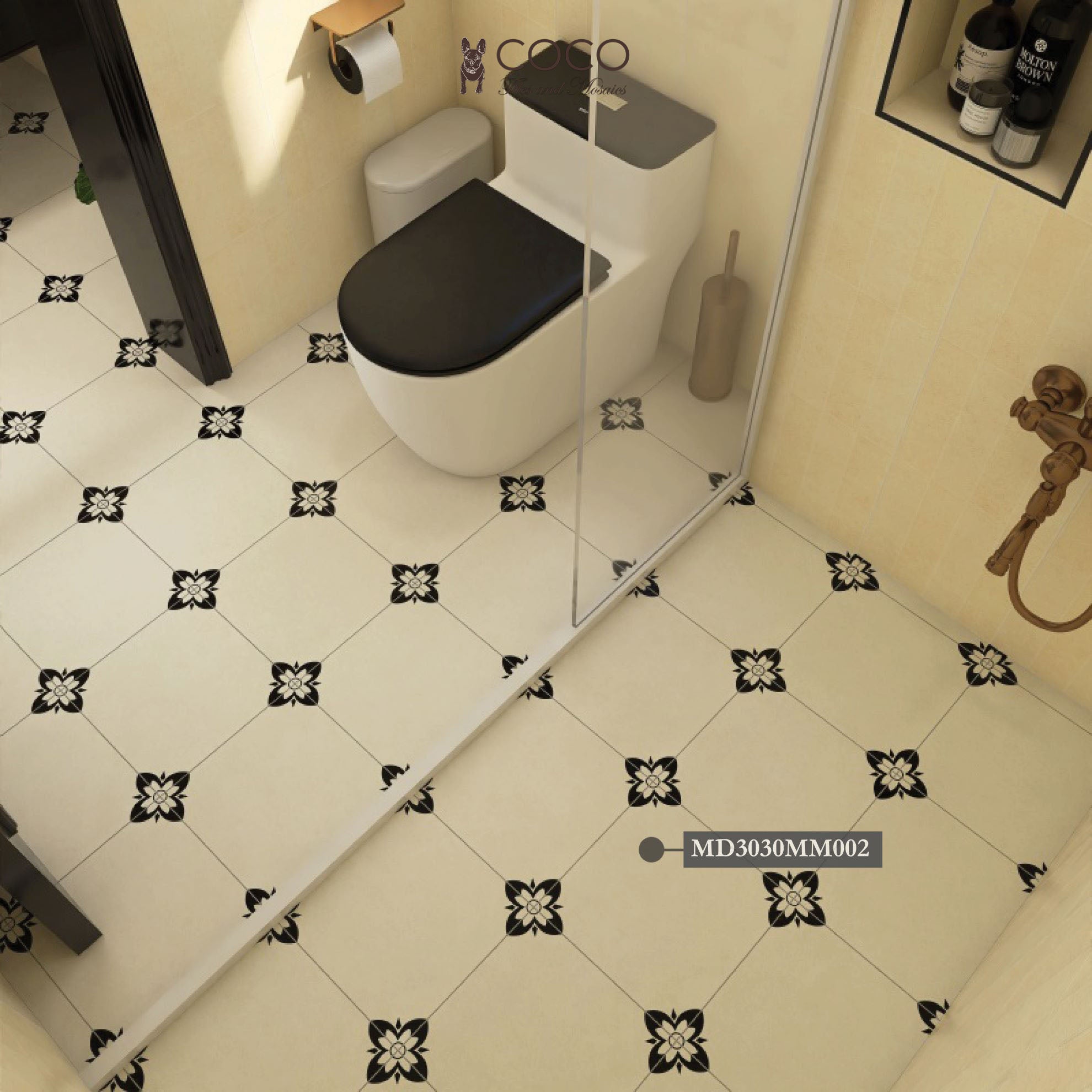 The art of contrast—dark, moody, yet timelessly chic! – COCO Tiles and ...