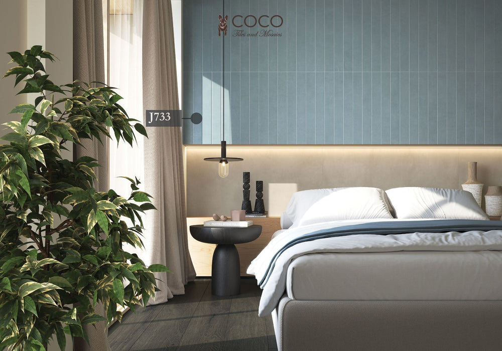 Cafe Love: Geometric Floor & Coastal White/Blue Wall Tile – COCO Tiles ...