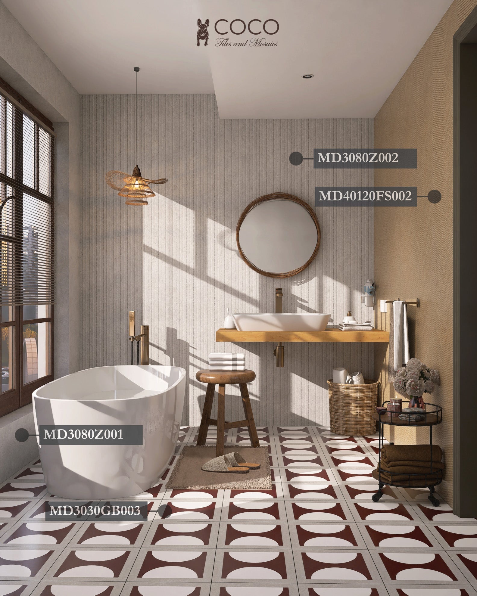 Earth & Ether - A Dance of Zen and Bohemian Elegance – COCO Tiles and ...