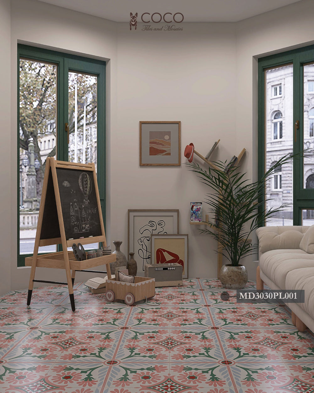 Patterned Tile | Pink Lover Series Paradise Rose 300 x 300mm | Pink ...