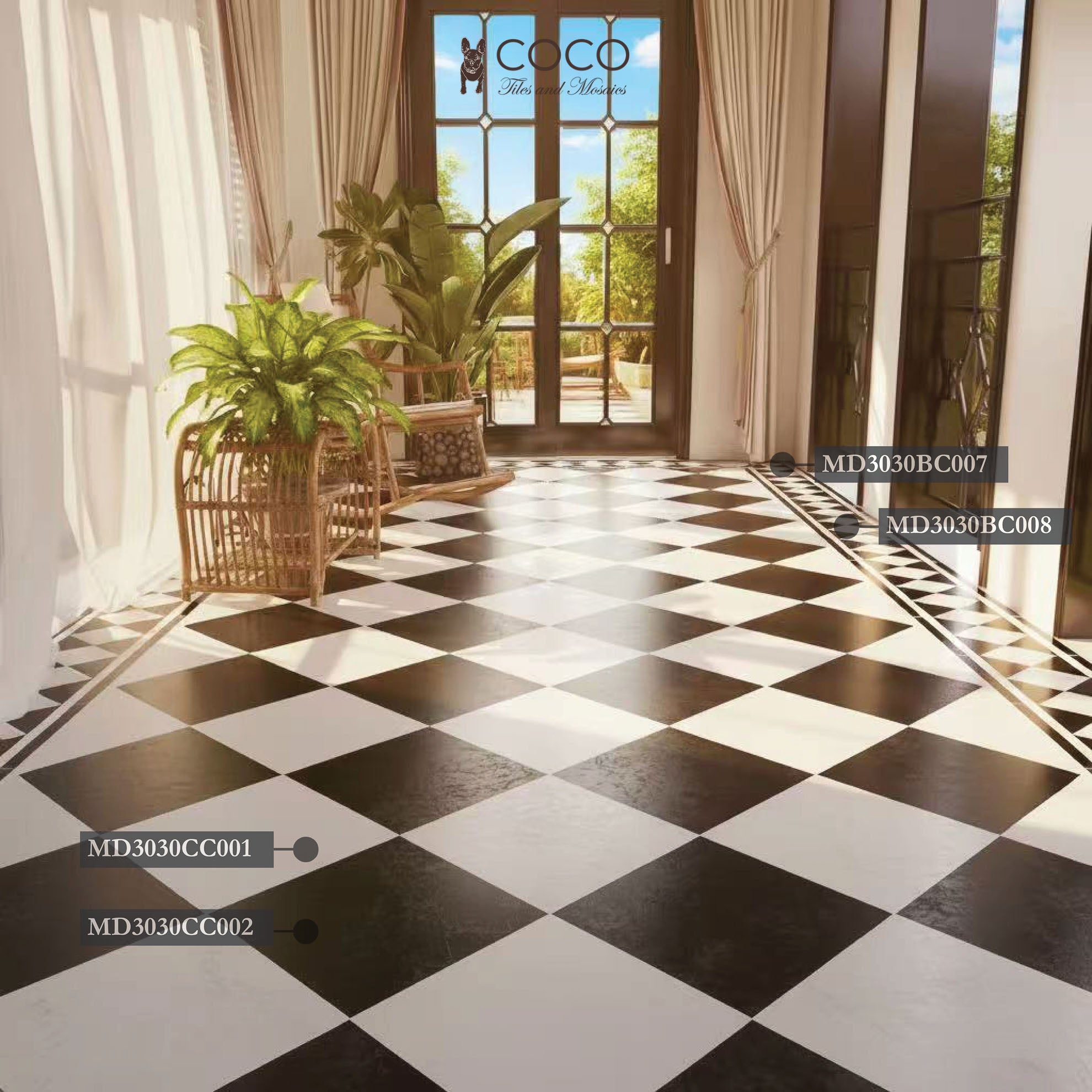 Checkerboard Look Tiles | Shop The Look | COCO Tiles – COCO Tiles and ...
