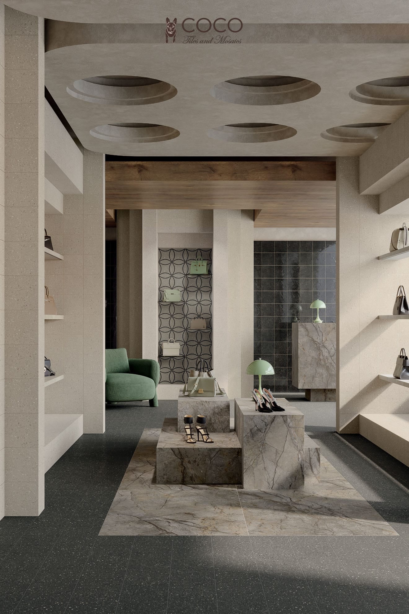 Vogue Basalto Matte Charcoal Tile 200x200mm | COCO Tiles – COCO Tiles ...