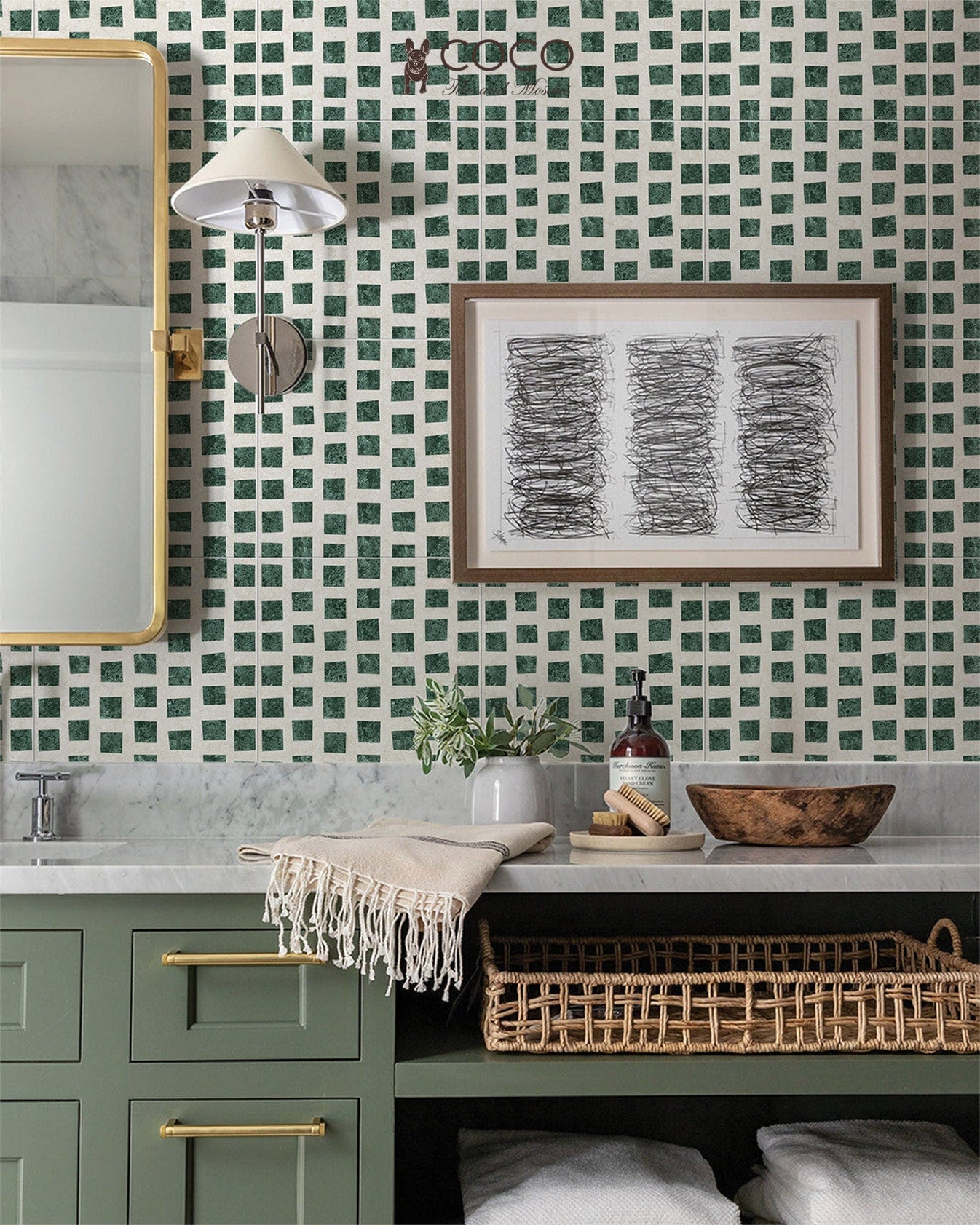 Green Geometric Patterned Tile | Green Magic Series Time Lapse Matte ...