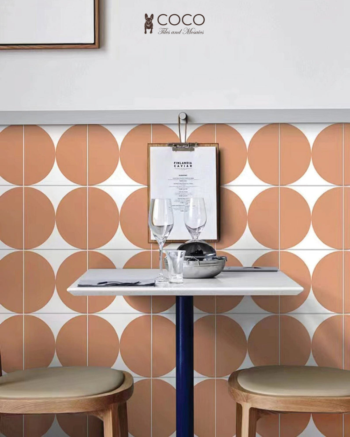 Terracotta Orange Half-Moon Tile - 300x300mm Ceramic - Spanish Country ...