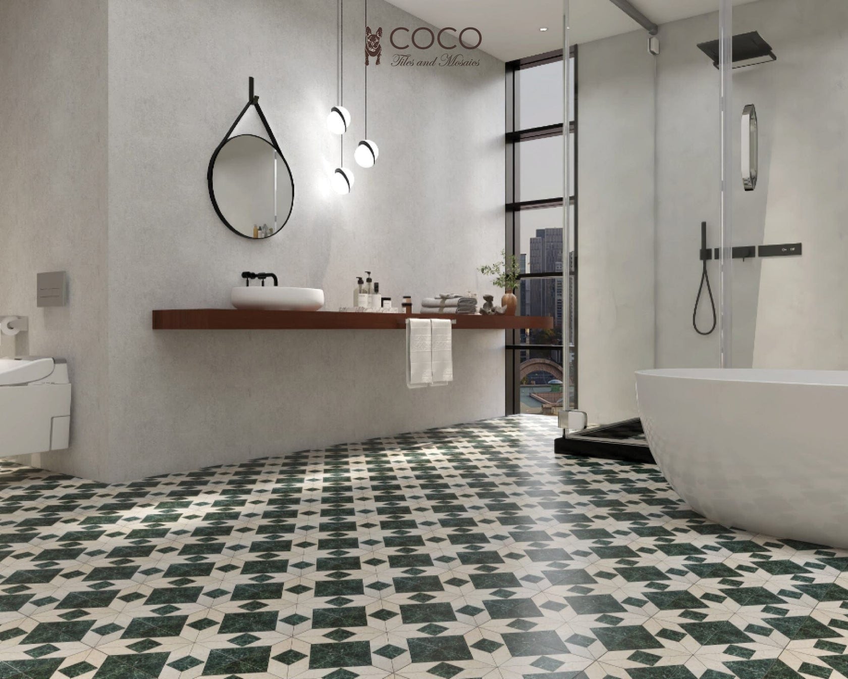 Artistic Tile | Green Magic Series - Infinity 300x300mm Patterned Tile ...