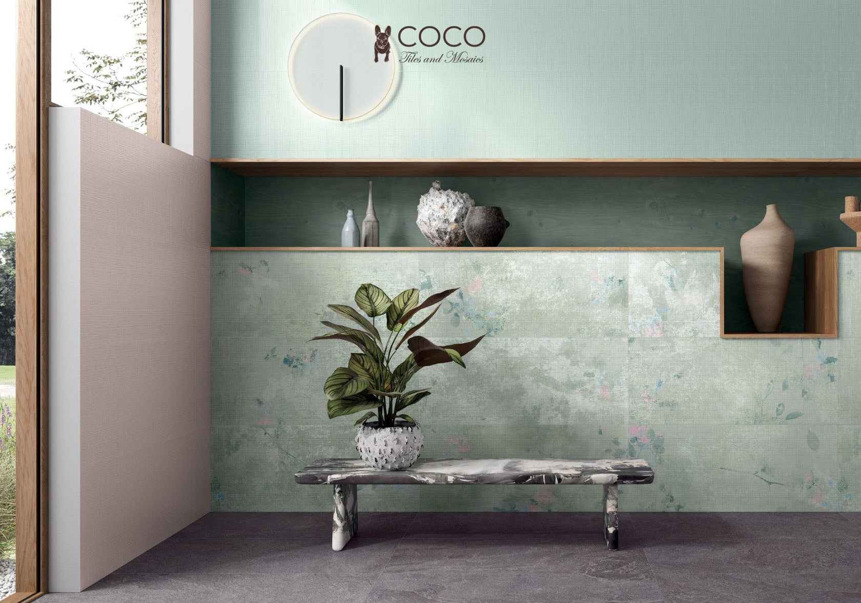 Tiles For Sale – Babylon Series - Azure Embossed 500x1200mm Ceramic ...