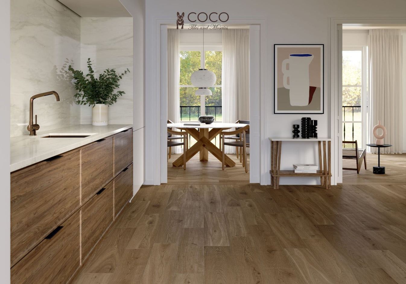Rustic Brown Oak Timber Look Tiles | Grandeur Series | COCO Tiles ...