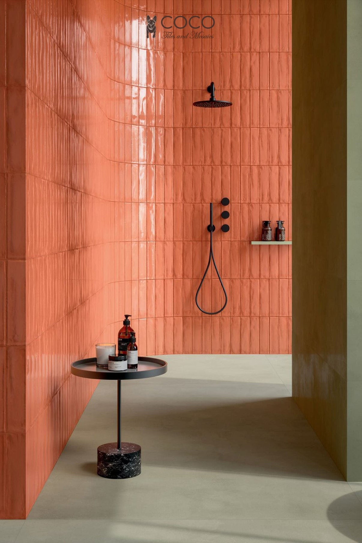 Lustroform Series - Coral Flame Gloss 75x300mm Porcelain Tile – COCO ...