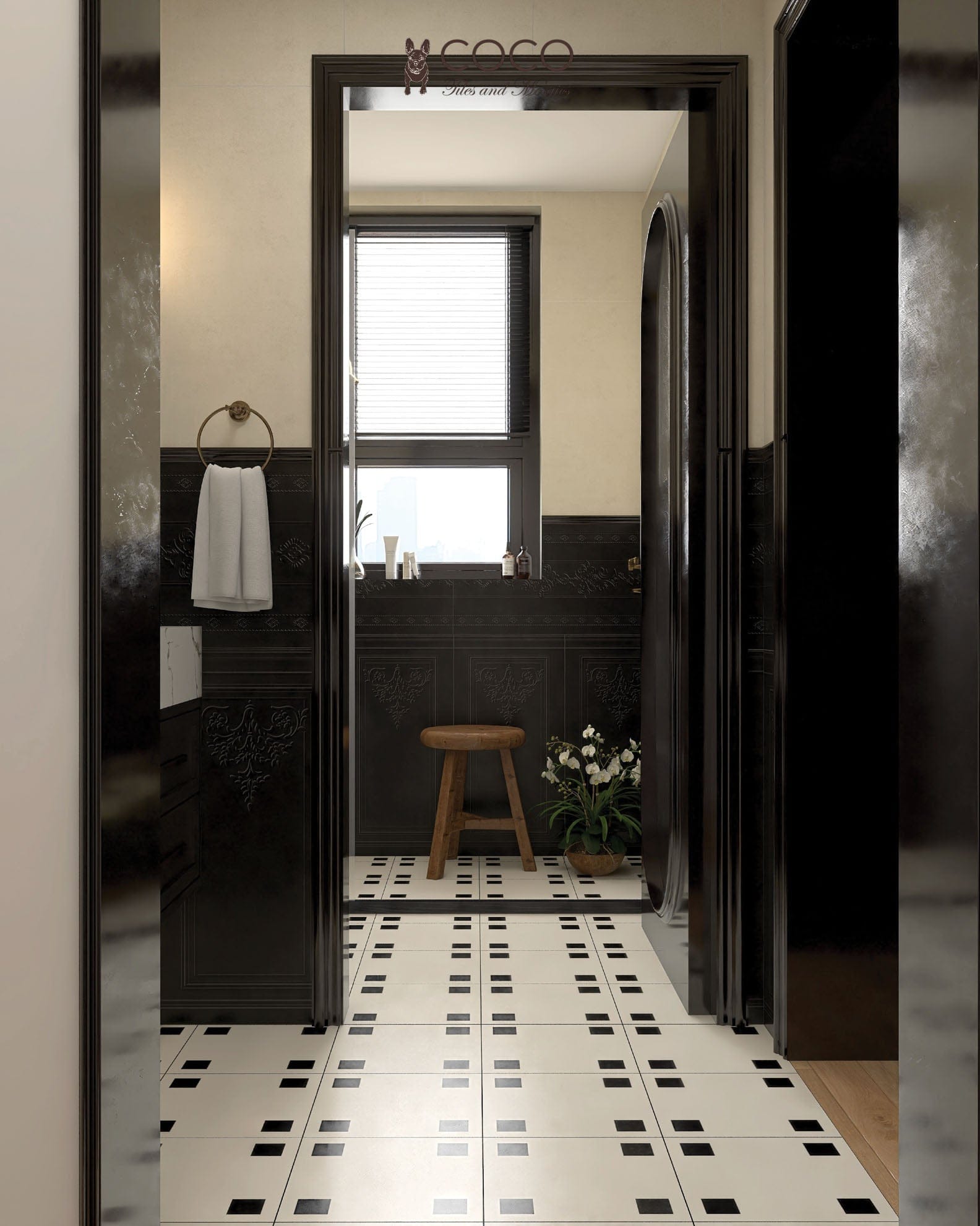 Bistro Dot Ebony: Classic Monochrome | COCO Tiles & Mosaics – COCO ...