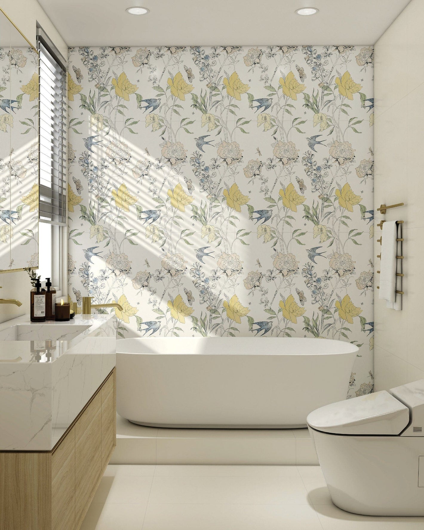 Bloom Series - Flora and Fauna Summer Flower Field 400x800mm Ceramic T ...