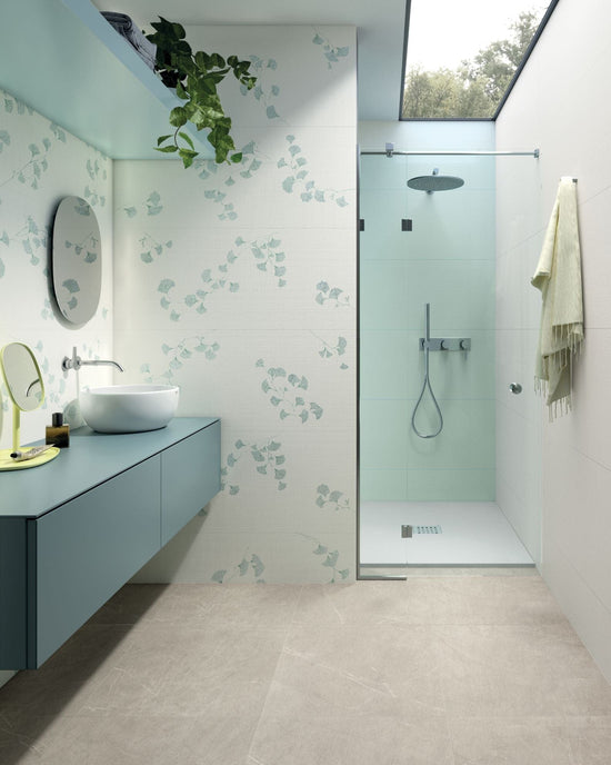 Powder Blue 3D Embossed Wall Tile | Azure Babylon 500x1200mm | COCO ...