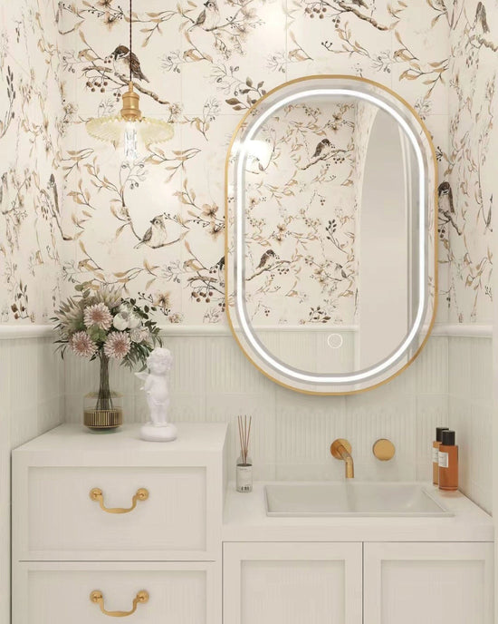 Bloom Series - Flora and Fauna Goldfinches Satin 400x800mm Ceramic Til ...