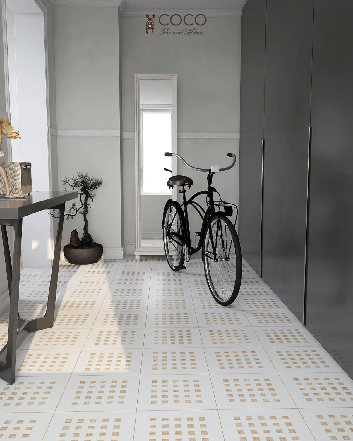 Modern Checkerboard Tile - Natural Order Faux Woodgrain | COCO Tiles ...