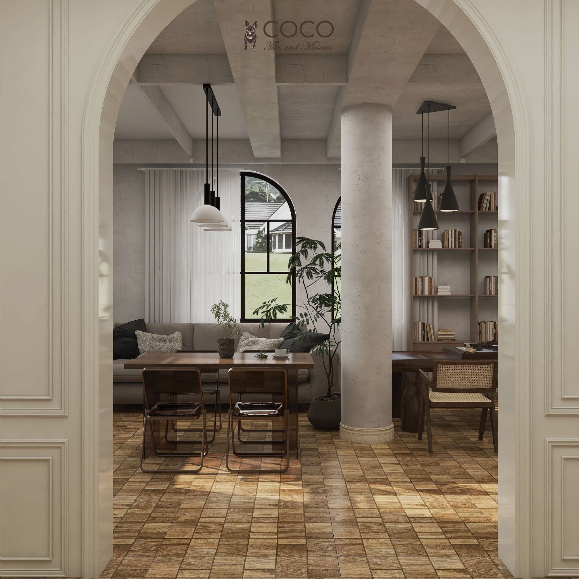 Weathered Ash Wood-Look Porcelain Tile - 600x600 mm Matte Timberlace ...
