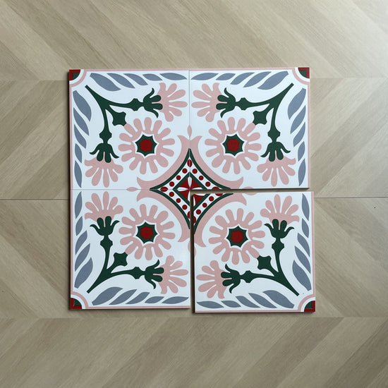 Patterned Tile | Pink Lover Series Paradise Rose 300 x 300mm | Pink ...