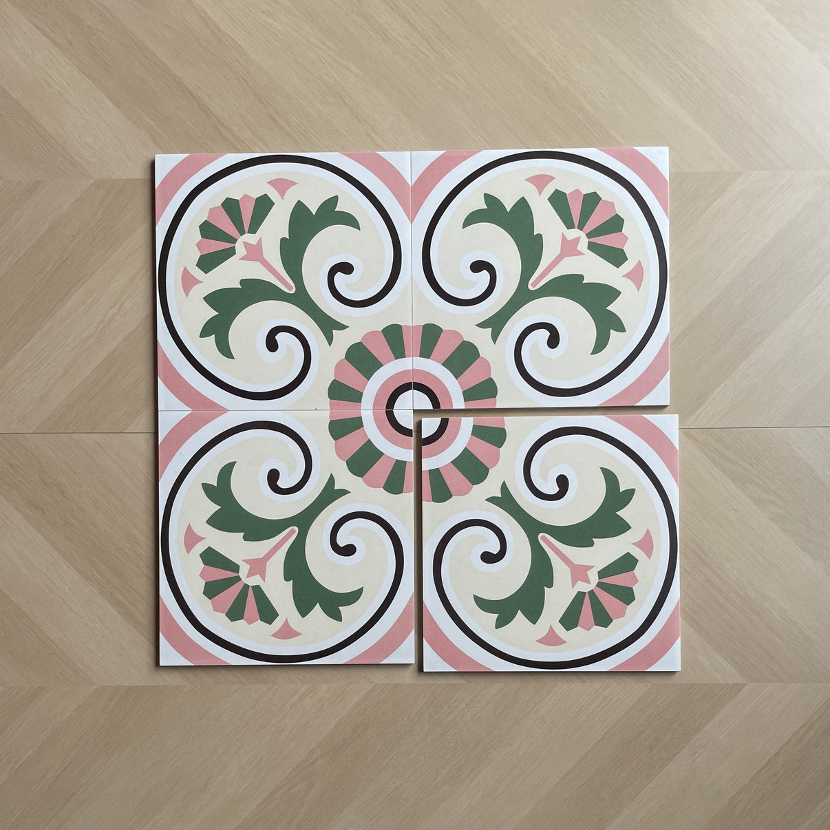 Pink Patterned Tile | Pink Lovers Series Garden Swing 300 x300mm | Pink ...