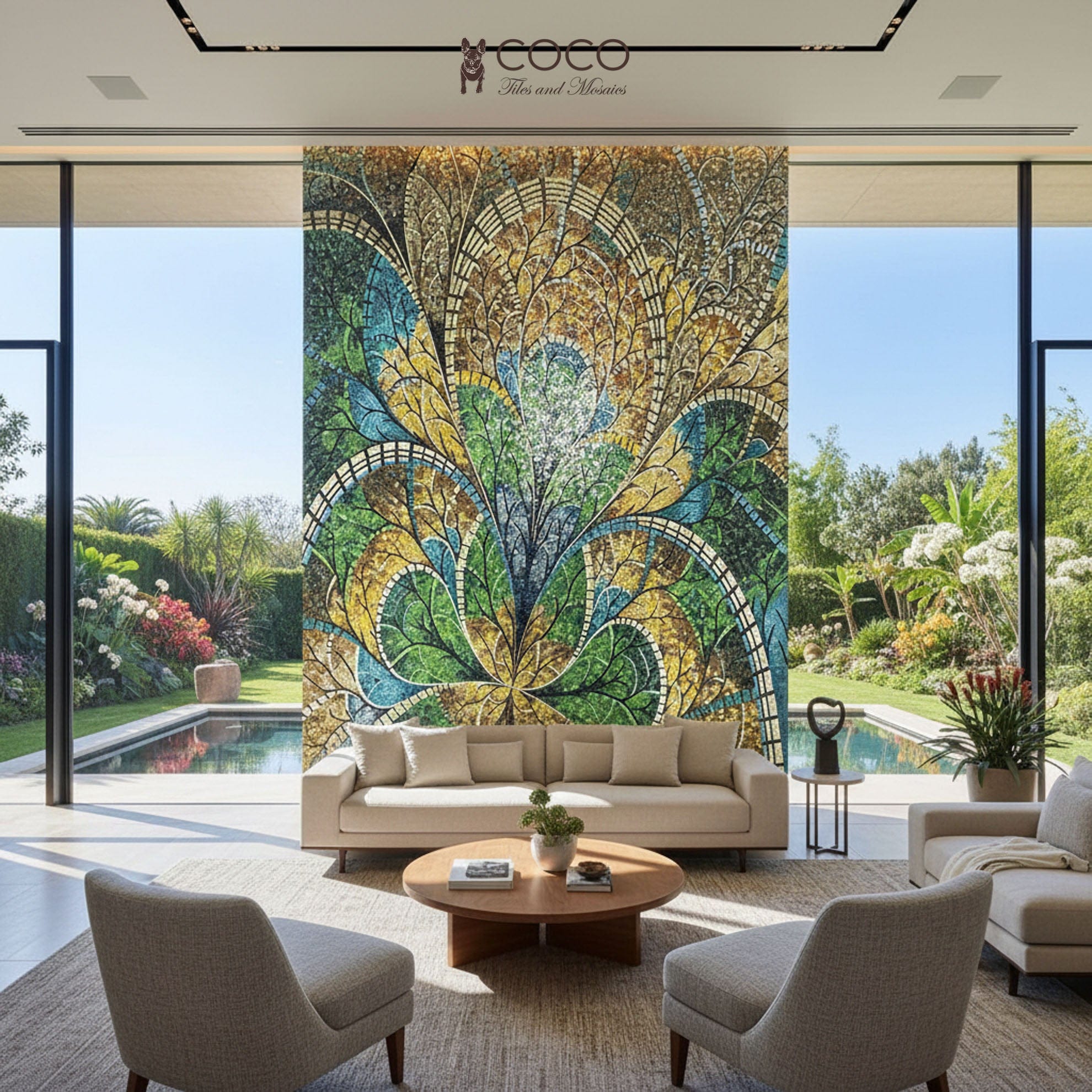 Mosaic Art | Flourish of Life | Nature Inspired Abstract Mosaic Mural ...