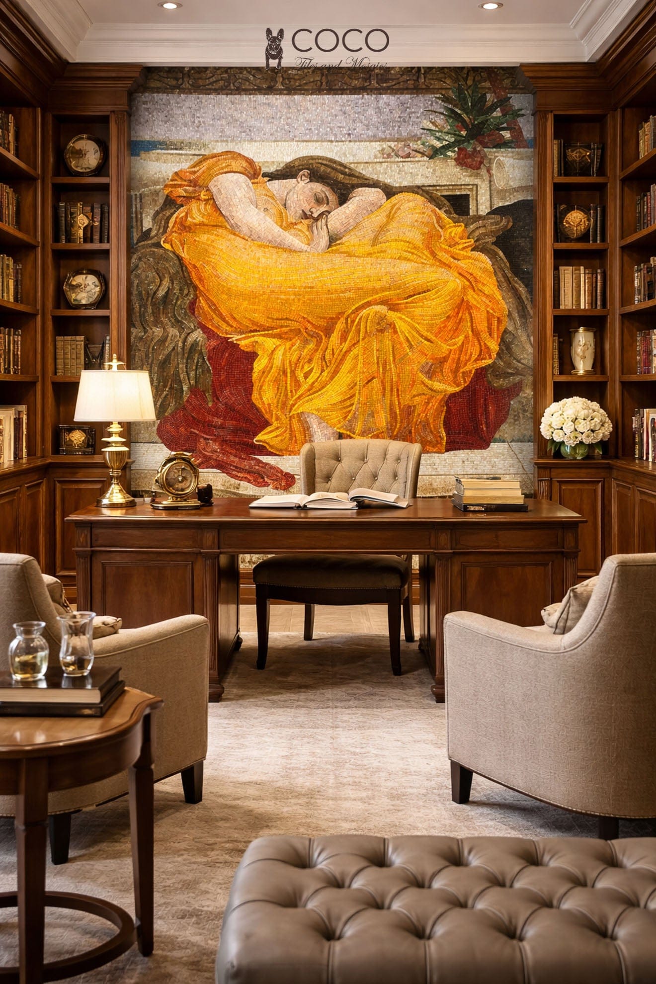 Mosaic Art | The Radiant Dream | Classical Art Mosaic Mural | Sleeping ...