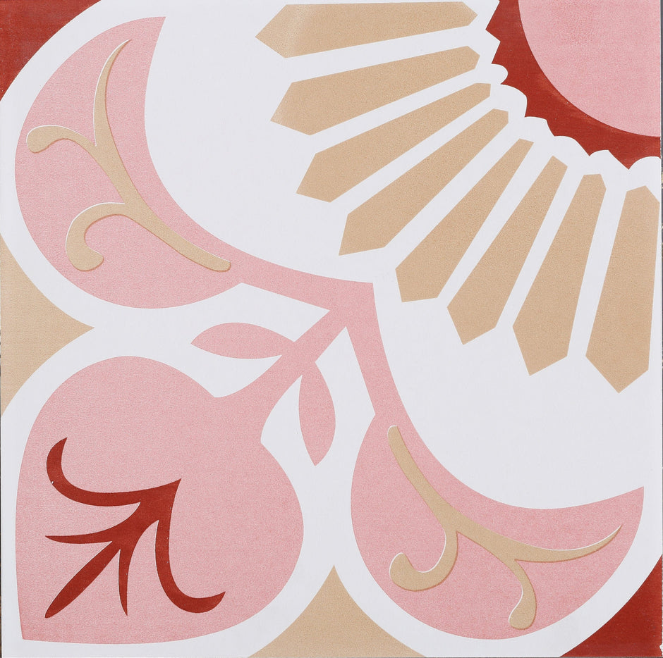 Pink Patterned Tile | Pink Lovers Series Infatuation Pink 300 x 300mm ...