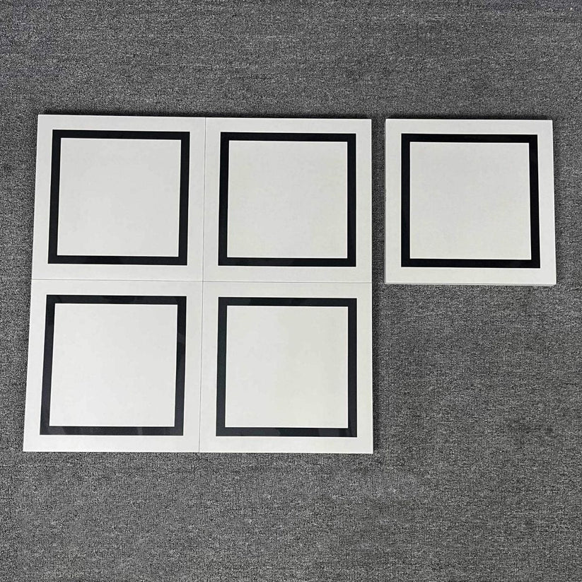 Picture Perfect Bordered Square Tile | Modern Monochrome Series | COCO ...