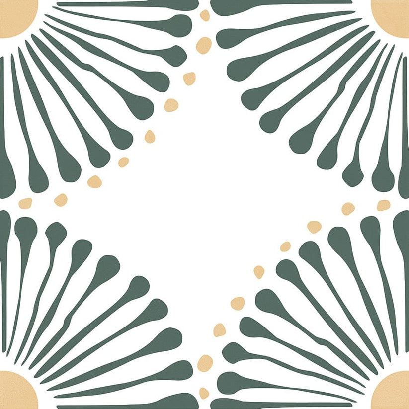 Retro Metro Series - Sunburst Sway Satin 300x300mm Ceramic Tile – COCO ...