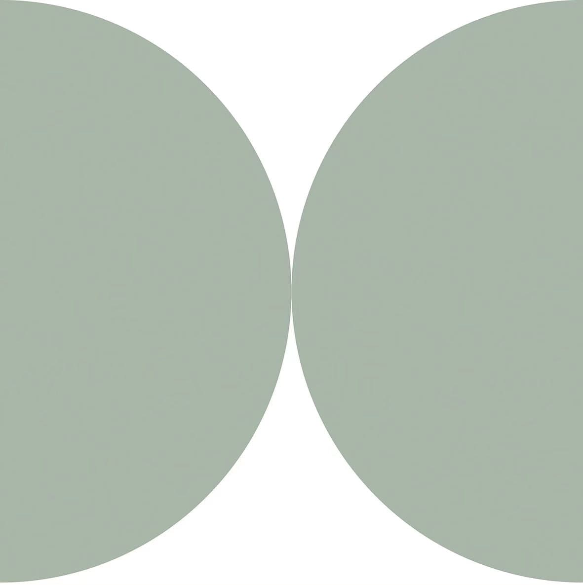 Sage Green Half-Moon Tile - 300x300mm Vintage Ceramic - Spanish Country ...