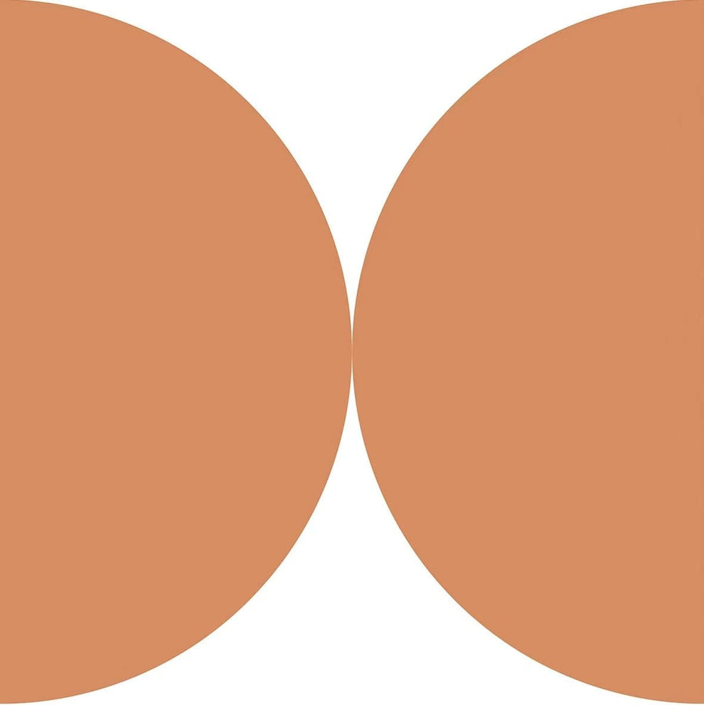 Terracotta Orange Half-Moon Tile - 300x300mm Ceramic - Spanish Country ...