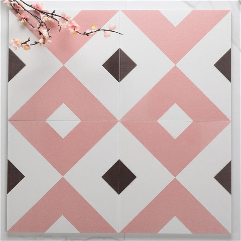Pink Geometric Patterned Tile | Pink Lovers Happy Space 300 x 300mm ...