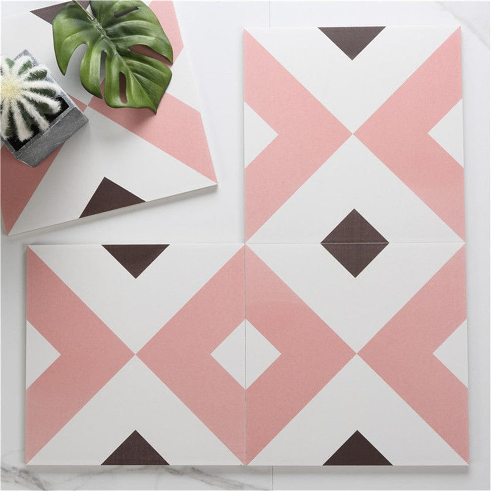 Happy Space Satin Soft Pink Geometric 300x300 Ceramic Tile | COCO Tiles ...