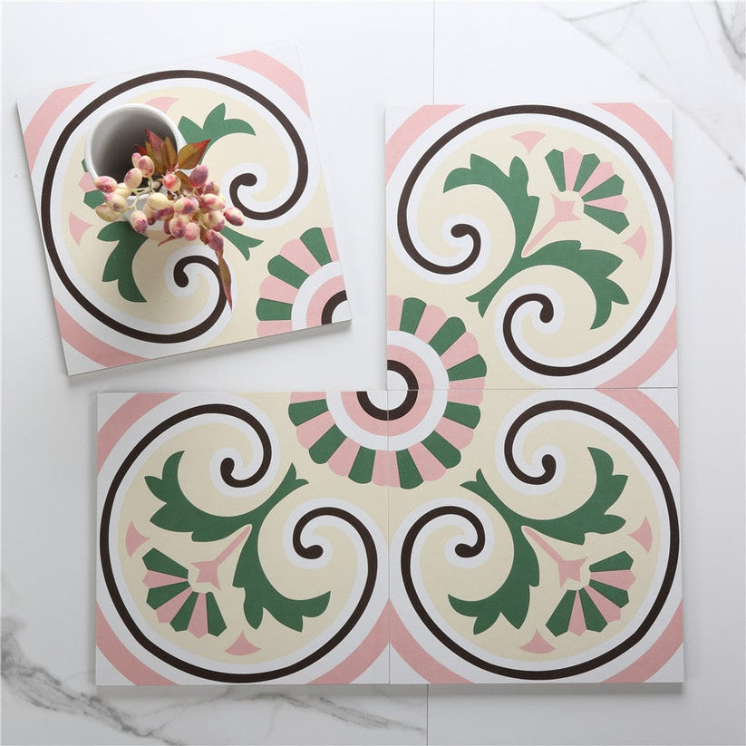 Pink Patterned Tile | Pink Lovers Series Garden Swing 300 x300mm | Pink ...